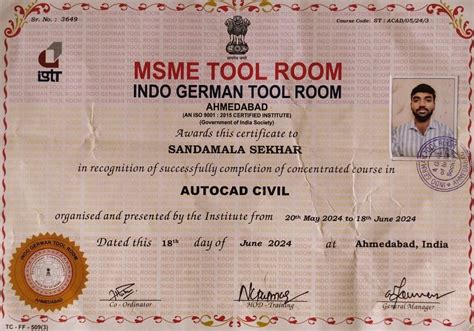 Sandamala Sekhar On Linkedin Autocad Civil From Igtr Msme Tool Room