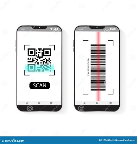 Scan Qr Code And Bar Code Stock Vector Illustration Of Scanning