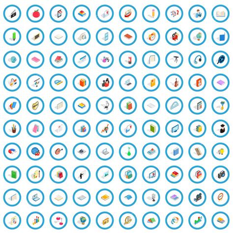 모든 디자인 벡터 일러스트 레이 션에 대 한 아이소 메트릭 3d 스타일로 설정 100 책자 아이콘 어떤 에 대한 제어 배경 일러스트 및 사진 무료 다운로드 Pngtree