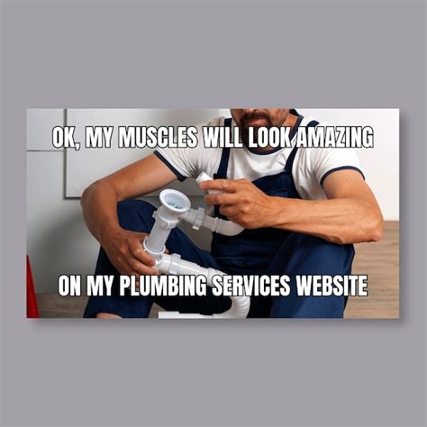 Simple Funny Plumbing Long Meme Free Vector
