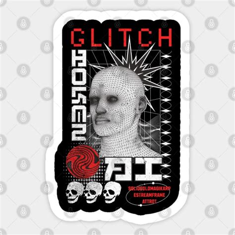 Glitch Token Ai Artificial Intelligence Sticker Teepublic