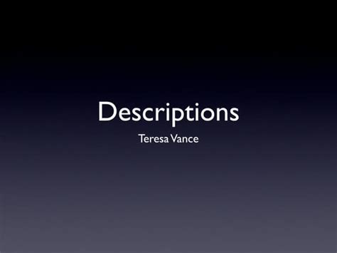 Descriptions Keynote Ppt