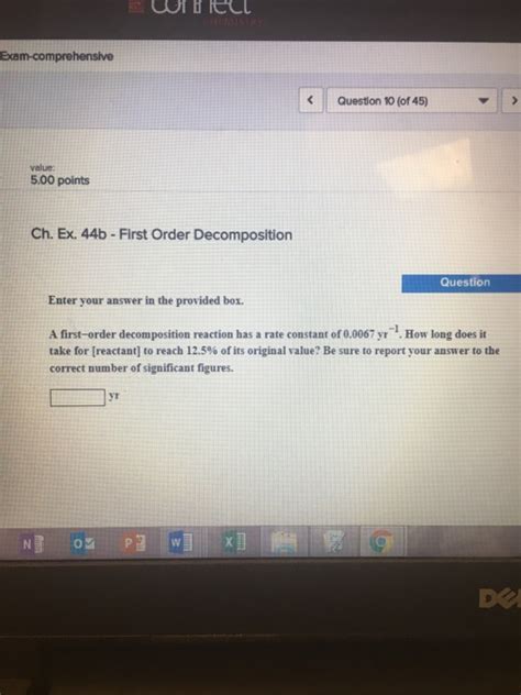 Solved A First Order Decomposition Reaction Has A Rate