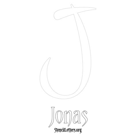 Jonas Free Printable Name Stencils With 6 Unique Typography Styles And