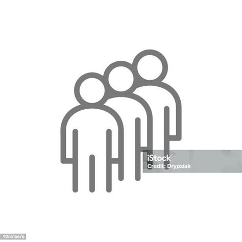 간단한 리더 세 사람 인적 자원 선 아이콘의 그룹 기호와 기호 벡터 일러스트 레이 션 디자인 흰색 배경에 고립 경영자에 대한 스톡 벡터 아트 및 기타 이미지 Istock