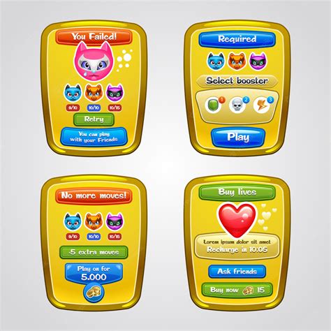 premium vector game interface elements