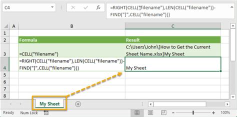 How To Get The Current Sheet Name How To Excel
