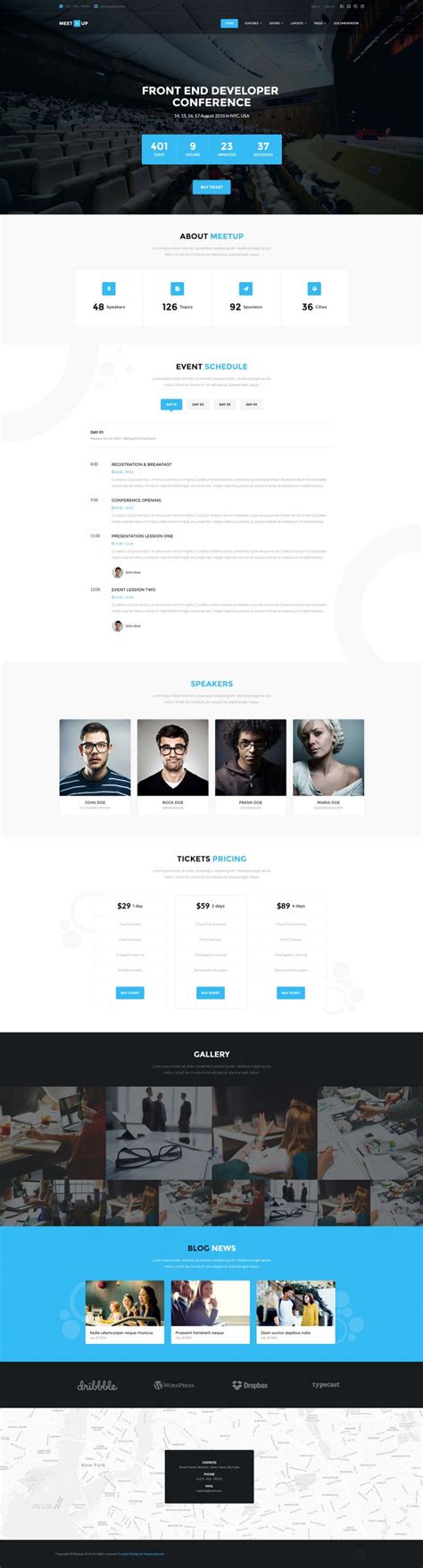 Meetup Events Joomla Template