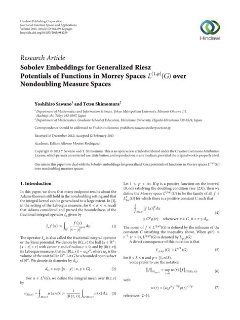 Pdf Sobolev Embeddings For Generalized Riesz Potentials Of Functions
