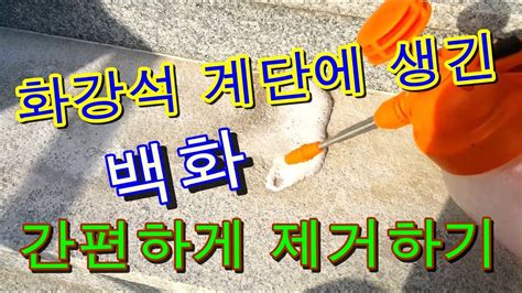 계단백화제거 화강석 백화제거 외벽청소 화강석계단 백화 외부백화제거 계단청소 백화제거제 시멘트백화 유리백화 여사세정제김해 Kh40 Youtube