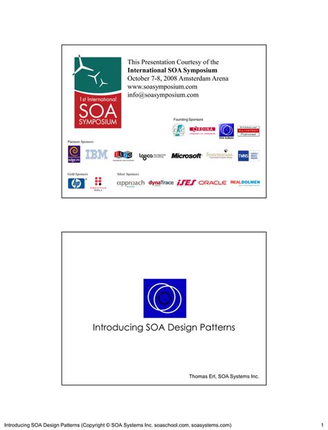 Thomas Erl Introducing S O A Design Patterns Pdf