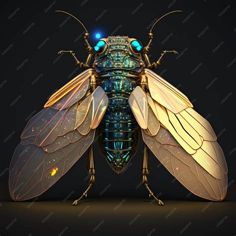 Premium Ai Image Insect Cyborg Illustration