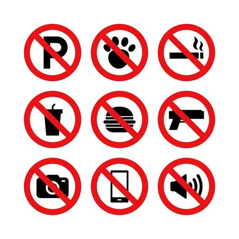 Descargar Conjunto De Vectores De Señales De Prohibición Y Restricción