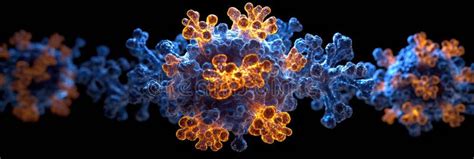 Detailed 3d Visualization Of Virus Structure Highlighting Capsid Spikes And Rna Strands With