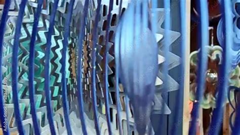 Decorative Decoration Rotating Circles Of Blue Color Background Video