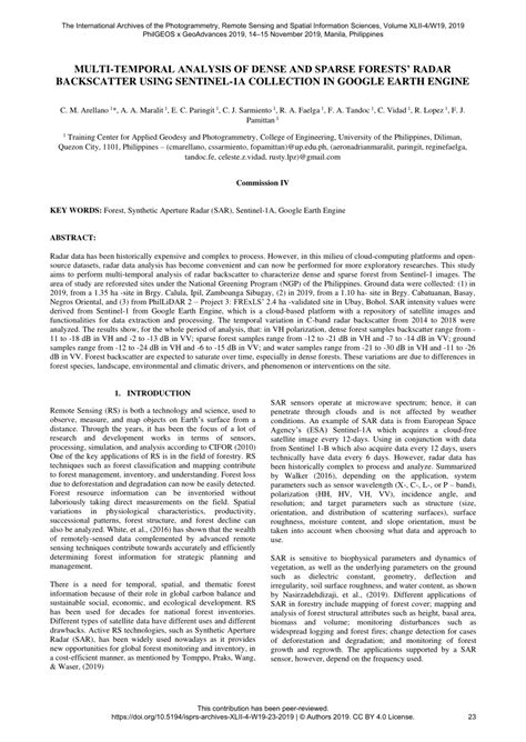 Pdf Multi Temporal Analysis Of Dense And Sparse Forests Radar