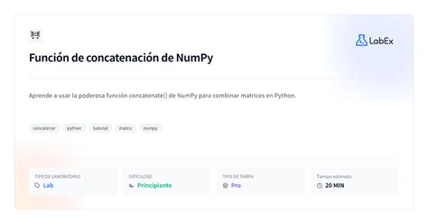 Función De Concatenación De Numpy Explicada Labex