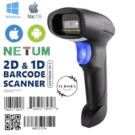 NETUM Barcode Scanner D Bluetooth Wireless G USB QR Code Reader Scan Warehouse Tag Windows