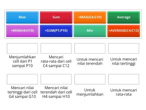 Penggunaan Fungsi Pada Microsoft Excel Match Up