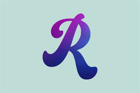 Gradient Sublimation Font R Graphic By Griffin Stock · Creative Fabrica