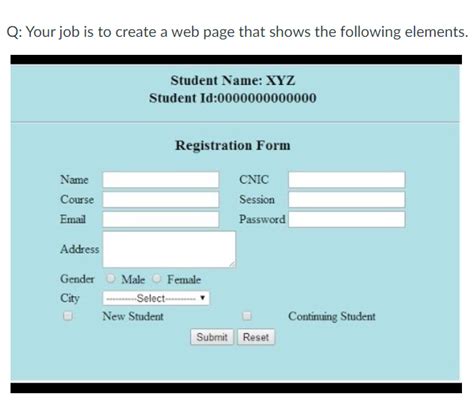 Solved HTML And CSS Only I Want Same Design As Shown In The Chegg
