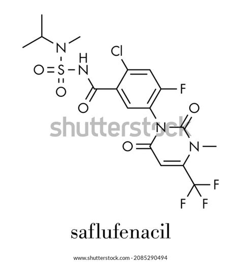 Saflufenacil Herbicide Molecule Skeletal Formula Stock Vector Royalty