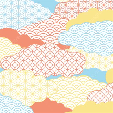 Japanese Hefeng Traditional Pattern Stitching Vector Geometric Background Vector Decorative
