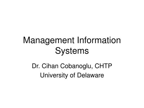 PPT Management Information Systems PowerPoint Presentation Free Download ID