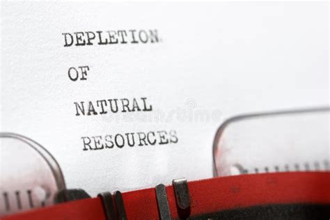 Depletion Of Natural Resources Stock Image Image Of Lettering Text