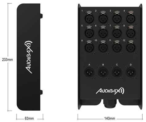 Live Multicore Cable 4 Xlr Male 12 Xlr Female 15m 10116238 Audibax