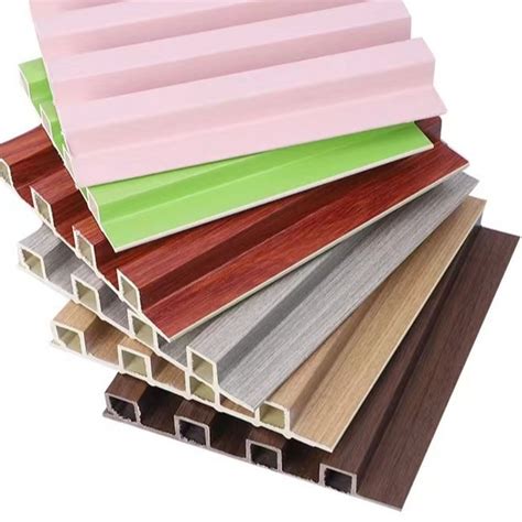 Indoor Wpc Slat Partition Wall Eco Friendly Pvc Panels With Bamboo Fiber Louver Great Interior