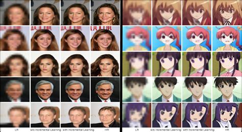 face to cartoon incremental super resolution using knowledge distillation