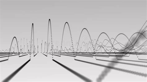 oscillating sine waveform lines science motion background stock video