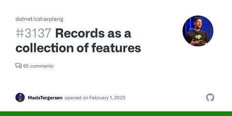 Records As A Collection Of Features · Issue 3137 · Dotnet Csharplang