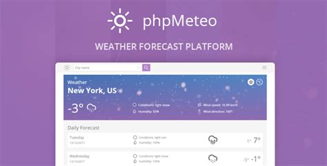 PhpMeteo V2 0 Weather Forecast Platform Premium Scripts Plugins Mobile