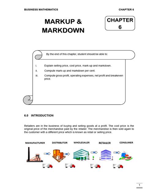 Markup And Markdown Pdf Cost Expense