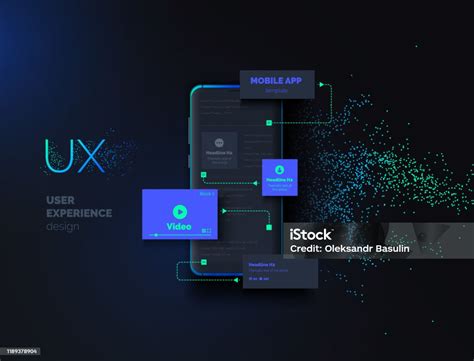 모바일 앱 모바일 응용 프로그램 만들기 별도의 블록으로 만든 웹 페이지입니다 사용자 환경 사용자 인터페이스 계층별 모바일 응용 프로그램의 레이아웃입니다 현대 벡터 그림입니다