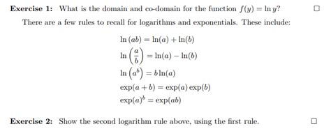 Solved Exercise 1 What Is The Domain And Co Domain For The