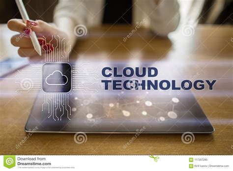 Cloud Technology Data Storage Networking And Internet Service Concept Stock Image Image Of
