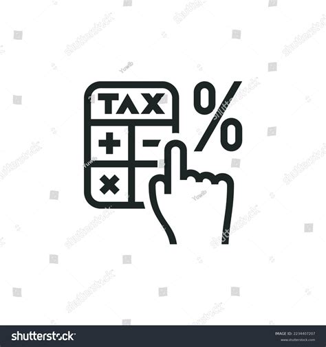Tax Deduction Icon Isolated On White Stock Vector Royalty Free