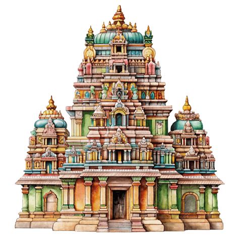 Hindu Temple Art Drawing Hindu Temple Hinduism Temple Png