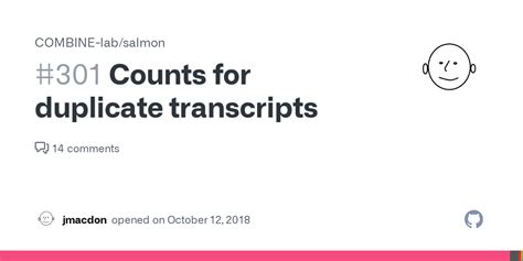 Counts For Duplicate Transcripts · Issue 301 · Combine Labsalmon · Github