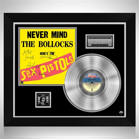 Sex Pistols Never Mind The Bollocks Platinum Lp Limited Signature