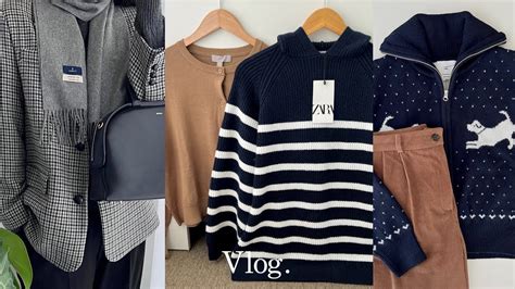 Vlog 데일리룩 겨울 패션하울 자라 Handm 쇼핑하울 1만원대 가디건 추천 필링스 코듀로이팬츠 라코스테 트와 이슈넘버