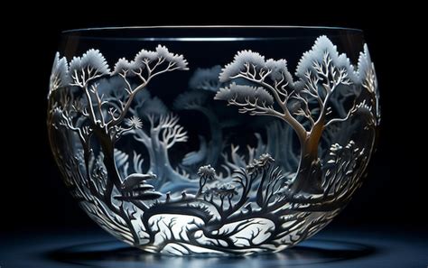 Premium Ai Image Intricate Glass Etching A Work Of Art