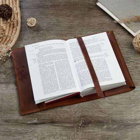 Leather Book Cover Etsy
