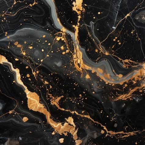 추상적인 검은색과 황금색 대리석 텍스처 배경 배너 커버 템플릿 디자인 템블릿 프리미엄 Ai 생성 이미지