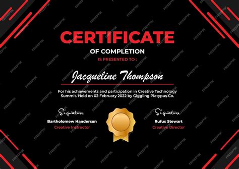 premium vector certificate of completion modern vector template