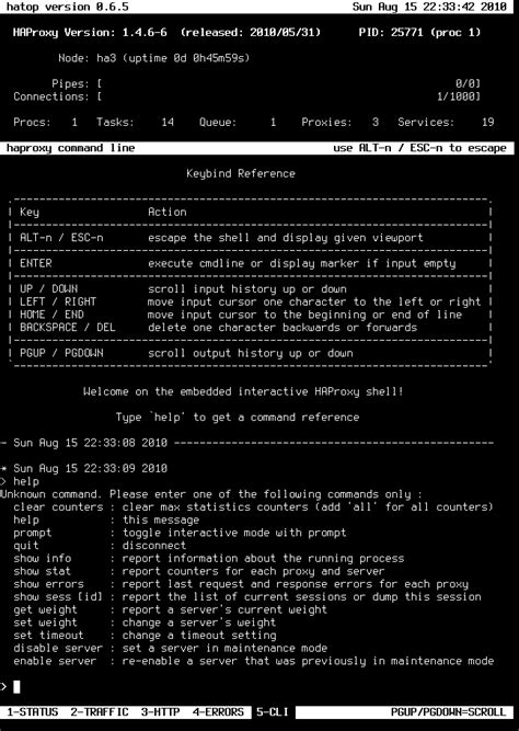 screenshots — hatop interactive ncurses client for haproxy
