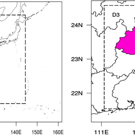 nested simulation domains for the weather research and forecasting